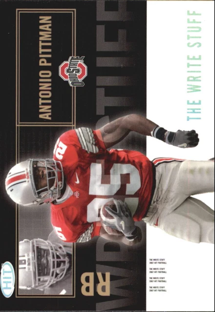2007 SAGE HIT Write Stuff #11 Antonio Pittman EUR 1,66 - PicClick FR