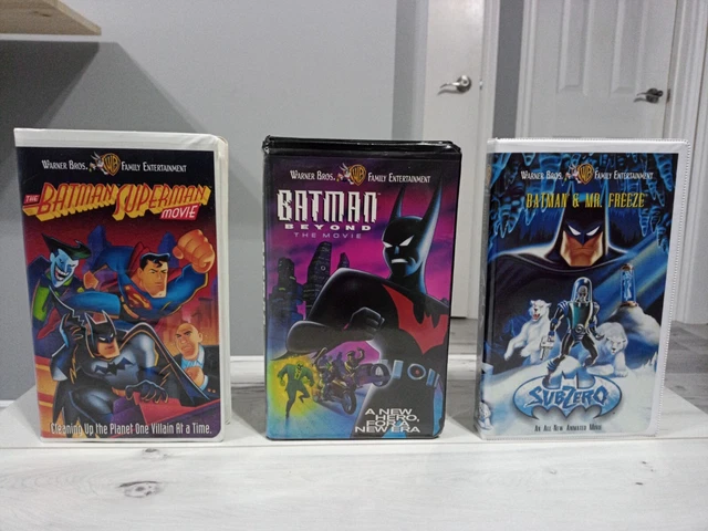 LOT OF 3 Batman Animated VHS (Subzero - Beyond - Superman) Tested Works ...