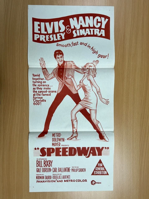 SPEEDWAY STARRING ELVIS PRESLEY & NANCY SINATRA Original Daybill Movie ...