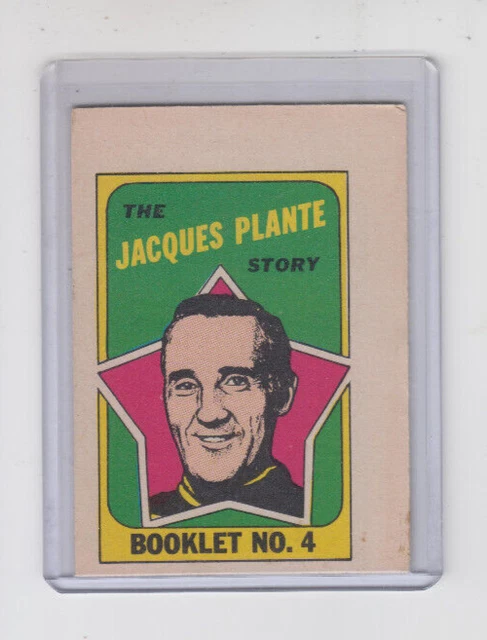 1971/72 OPC TORONTO Maple Leafs Jacques Plante Booklet #4 $9.99 ...