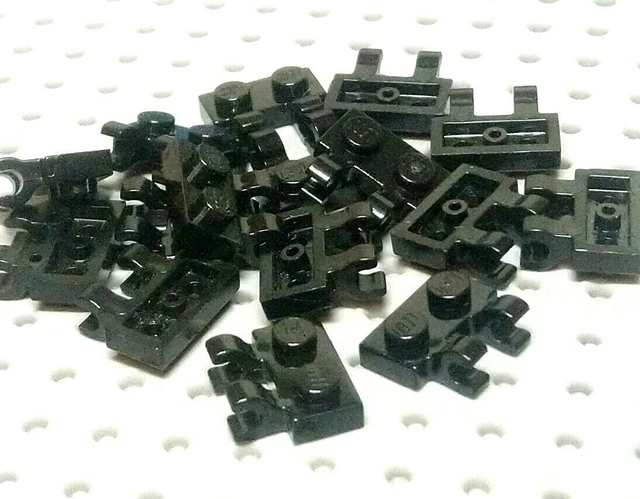 LEGO PLATE 1X2 with 2 Grippers Horizontal (thick O type) [60470b] Black ...