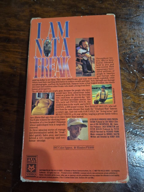 I AM NOT a Freak (VHS, 1991) £9.06 - PicClick UK