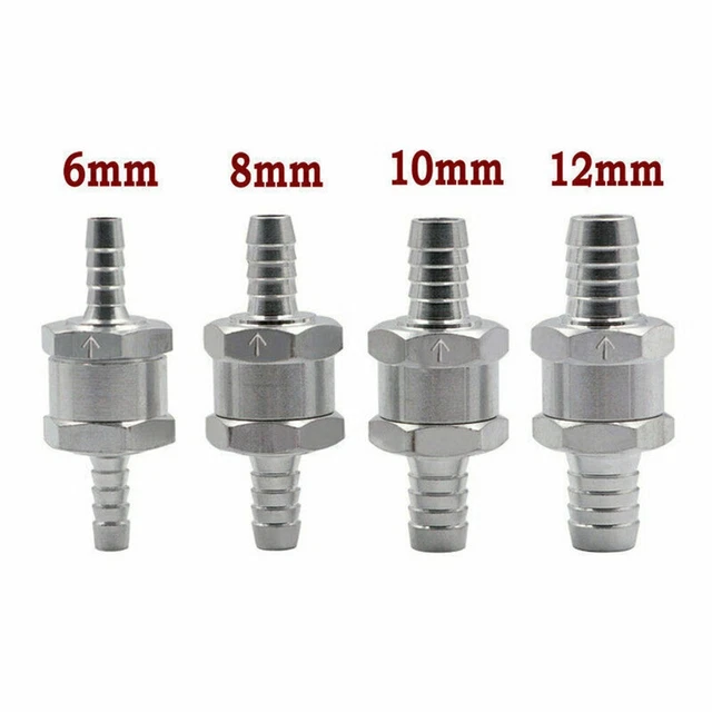 NON RETURN VALVE Single Way-Inline 6/8/10/12mm Fuel Air Water Pipe Tube ...