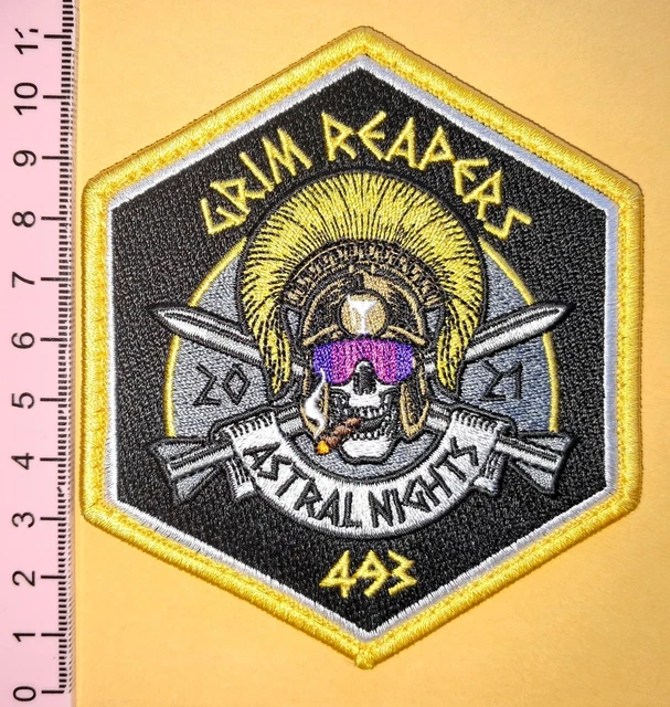 USAF PATCH 493RD FS F-15 Eagle RAF Lakenheath Astral Knight 2021 Greece ...