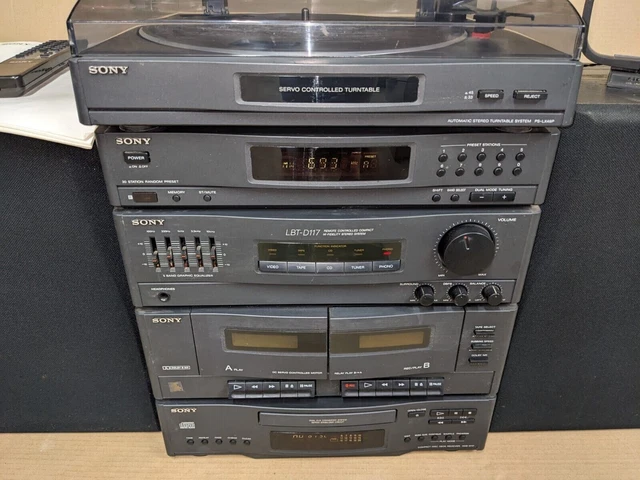 SONY HIFI SYSTEM LBT-D117 CD Record Player Turntable.Tape Deck Doesn't ...