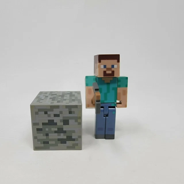 MINECRAFT OVERWORLD STEVE Figure with Coal Block Series #1 EUR 12,06 ...