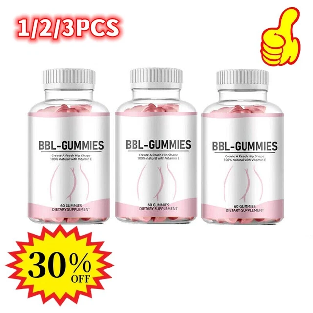 1/2/3X BBL GUMMIES for Butt Hips&Enlargement Natural Maca Root Butt ...