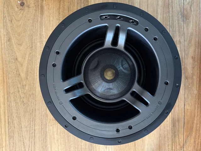 MONITOR AUDIO CP-CT380IDC Round Black Ceiling Speaker, Wired, Boundary ...