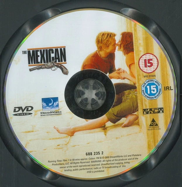 THE MEXICAN (2001) DVD, Brad Pitt, Julia Roberts, James Gandolfini ...