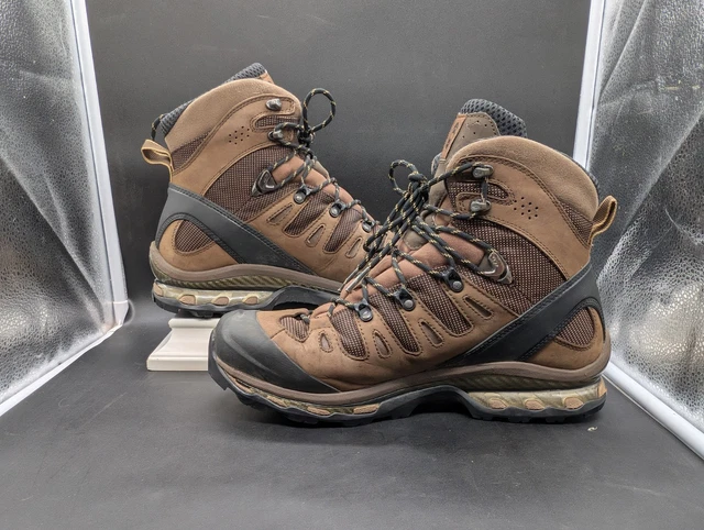 SALOMON QUEST 4D GTX Brown Hiking Backpacking Tactical Ortholite Boots ...