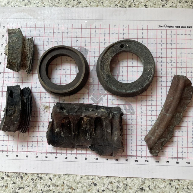 WW2 WW1 GENUINE artillery shell pieces ordinance detonator Solent Beach ...