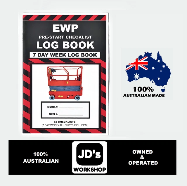 ELEVATED WORK PLATFORM [EWP] Pre-Start Inspection Checklist Log Book ...