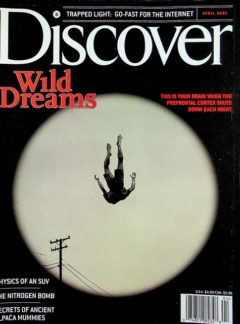 DISCOVER MAGAZINE APRIL 2001 Wild Dreams, Trapped Light £3.93 - PicClick UK