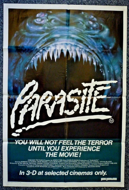 PARASITE ORIGINAL 1982 Australian One Sheet Horror Movie Poster Demi ...