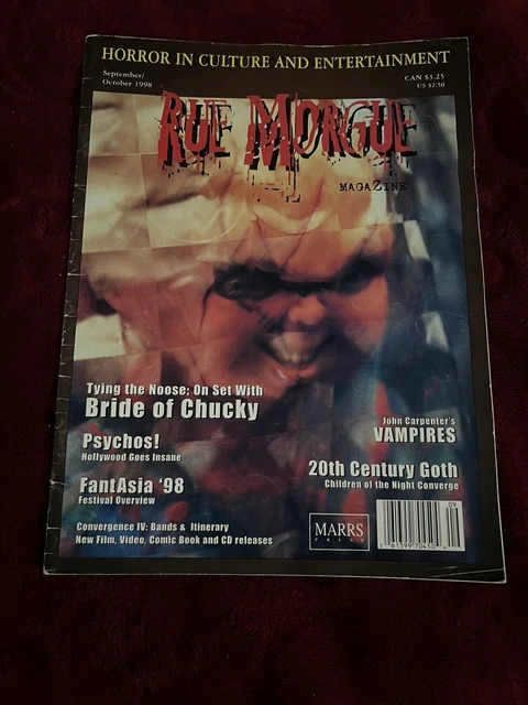 RUE MORGUE MAGAZINE September/October 1998 Gothic Horror $60.00 ...