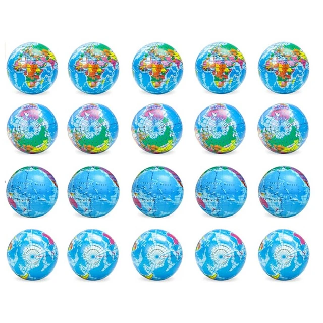 20 PACK EARTH Stress Balls,2.5 Inches Earth Theme Squeeze Balls ...