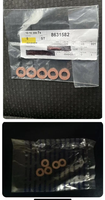 GENUINE VOLVO D5 injector copper washers 5 in total,New!! £19.99 ...