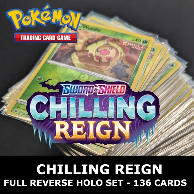 POKEMON TCG CHILLING Reign - COMPLETE SET Reverse Holo - 136 Cards - NM ...
