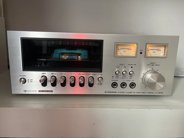 PIONEER CT-F2121 STEREO Cassette Tape Deck Vintage Silver Face working ...