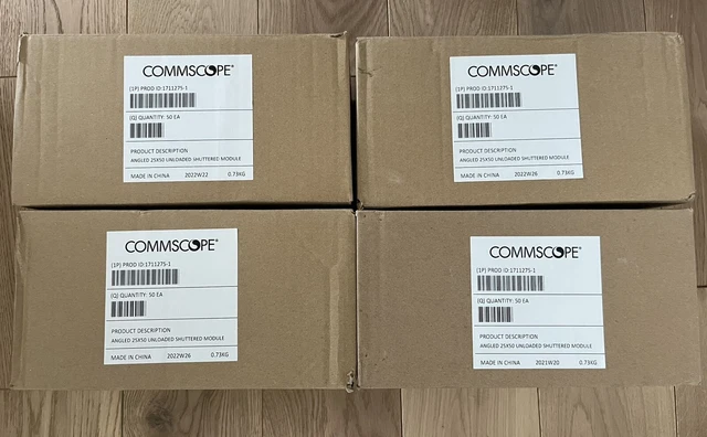 NEW 1711275-1 COMMSCOPE Angled 25x50 Unloaded Shutter Module x200 £150. ...