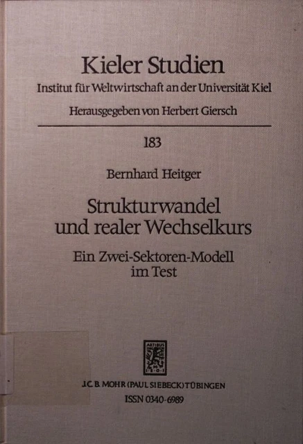 STRUKTURWANDEL UND REALER Wechselkurs. ein Zwei-Sektoren-Modell im Test ...