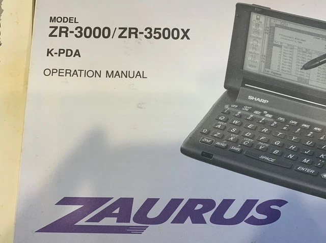SHARP ZAURUS ZR-3000 4.7" Touchscreen PDA Portable Computer W/ Stylus ...