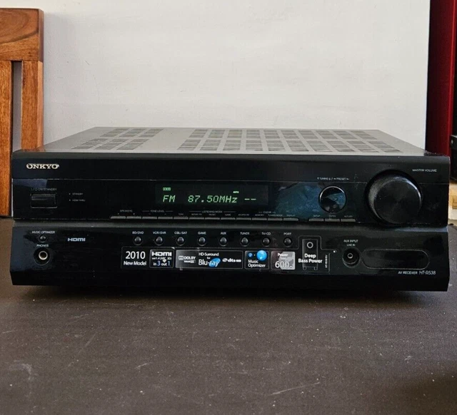 ONKYO HT-R538 STEREO AV Receiver, 5.1 Surround Sound Amp, FOR SPARES OR REPAIR £30.00 - PicClick UK