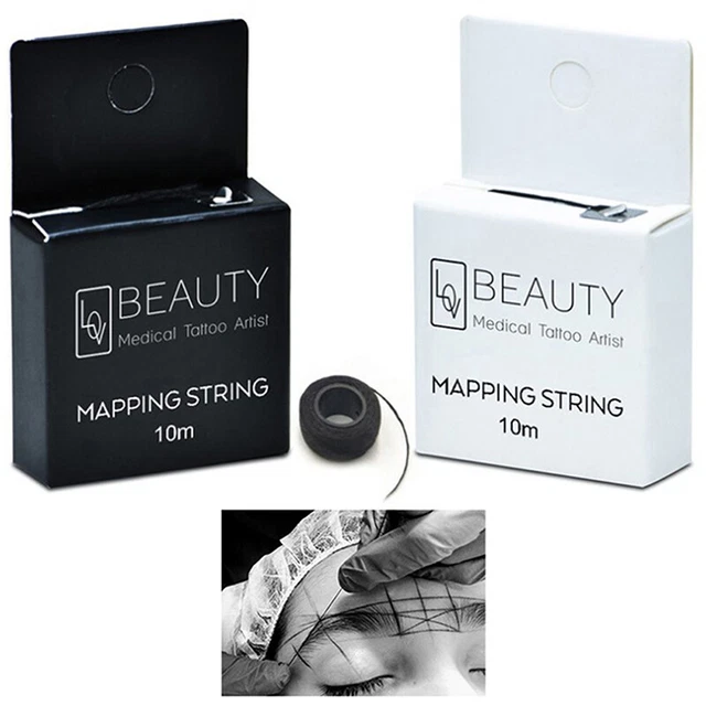 PRE-INKED BROW MAPPING Thread Strings Pigment String Tattoo Eyebrow Per ... PRE-INKED BROW MAPPING Thread Strings Pigment String Tattoo Eyebrow Per ...