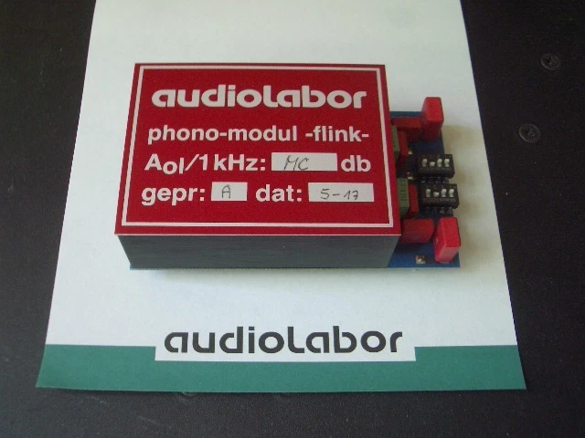 AUDIOLABOR FLINK RIAA PHONO MODUL MC oder MM Brinkmann Entwicklung ...