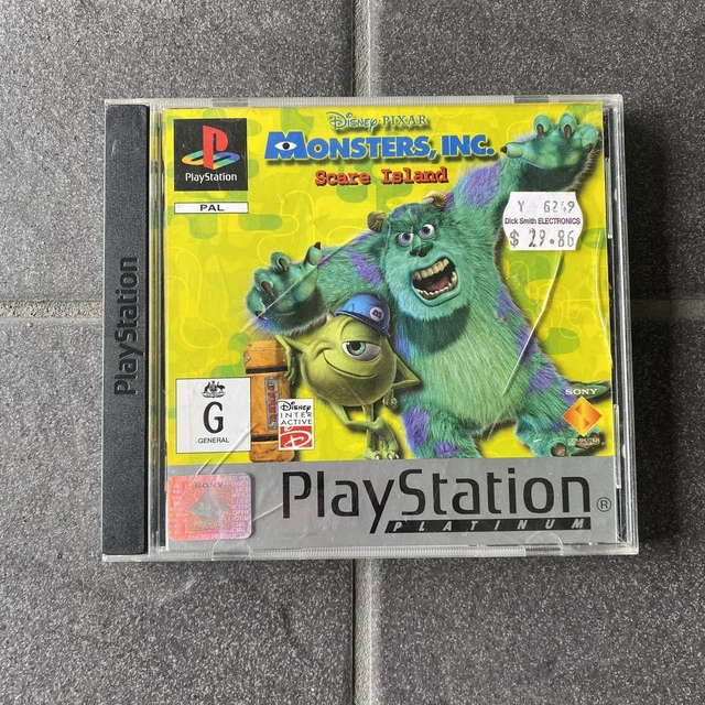 MONSTERS INC SCARE Island PS1 Game Platinum PAL Complete Disney Pixar ...