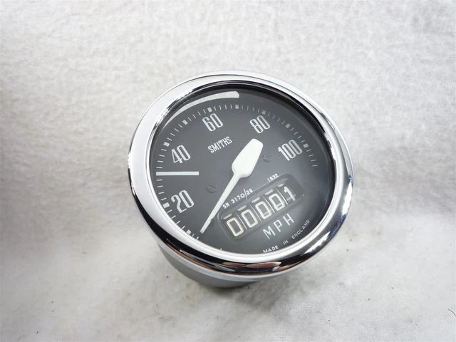 ARIEL ARROW SMITHS Speedometer Ts2 1632 Tpm 100Mph 2 1/2" Sn 3170/28 ...