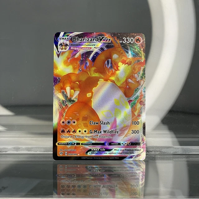 POKÉMON TCG CHARIZARD VMAX Darkness Ablaze 020/189 Holo Ultra Rare Pack ...