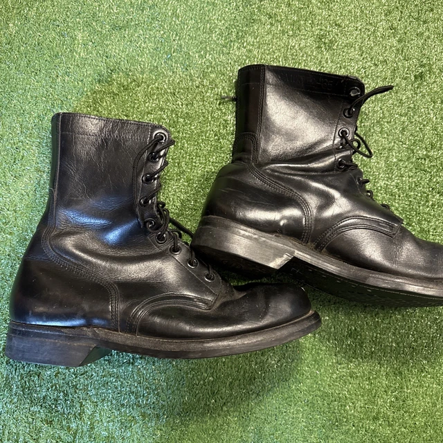 VINTAGE BELLEVILLE BILTRITE Combat Boots Mens 9XW Black DEC 1965 42634 ...