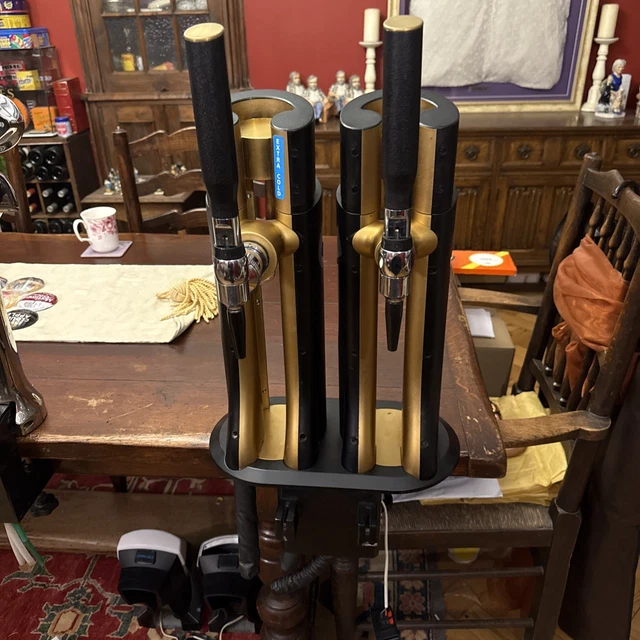 RARE TWIN ‘GUINNESS’ Beer Pump/font/tap mancave pub complete with tray ...