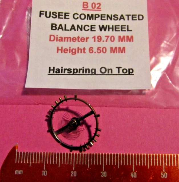 FUSEE BALANCE WHEEL Compensated Pocket Watch Part In Good Condition B ...