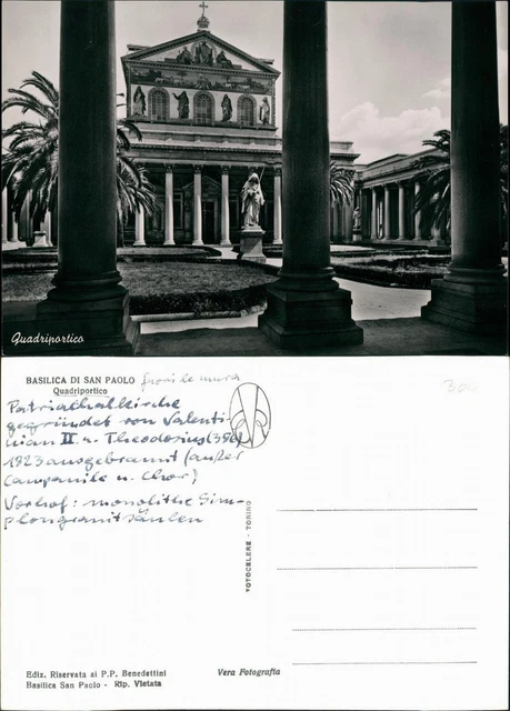 CARTOLINE ROMA ROMA BASILICA DI SAN PAOLO Quadriportico 1962 EUR 4,25 ...
