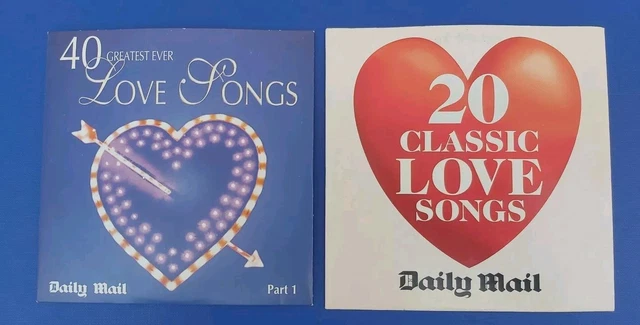 40 GREATEST EVER Love Songs 20 Classic Daily Mail CD Promo 60 Tracks ...