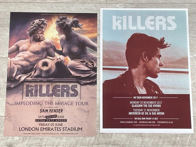 THE KILLERS CONCERT posters - Collection of 2 UK tour music show gig ...