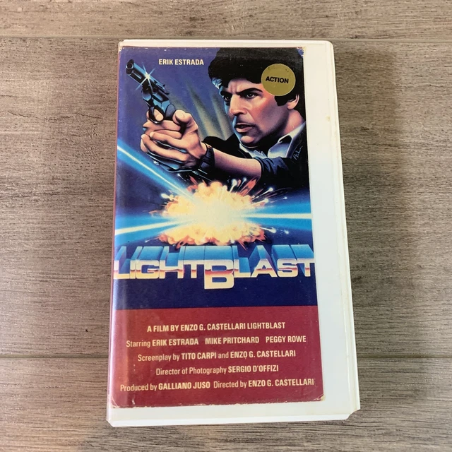 LIGHT BLAST VHS Cassette Tape Erik Estrada Mad Scientist Death Ray 1985 ...