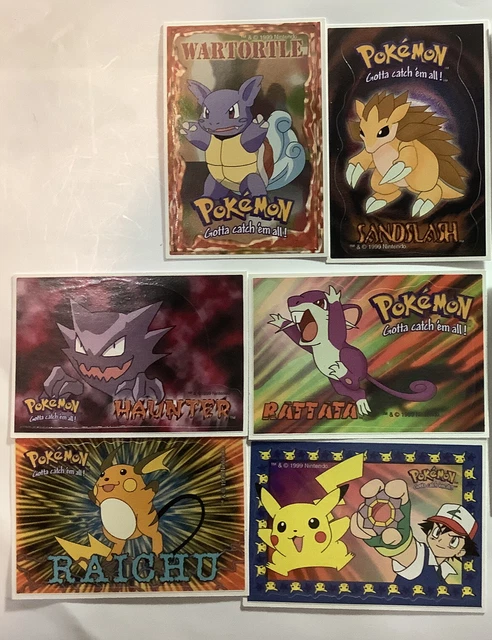 VINTAGE 1999 POKEMON Vending Machine Stickers Game Freak SET Of 12 RARE ...
