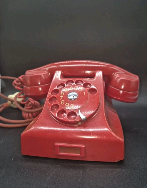 ERICSSON FATME RARE Vintage Red Table Phone £162.79 - PicClick UK