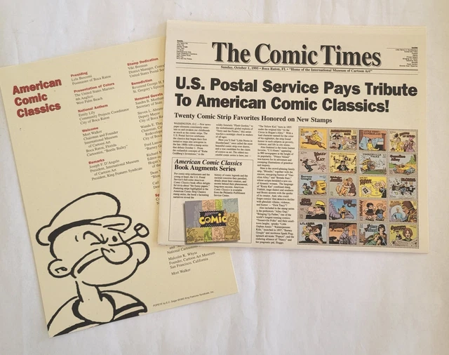 COMIC STRIP CLASSICS Stamp Sheet USPS #9542 First Day of Issue Souvenir ...
