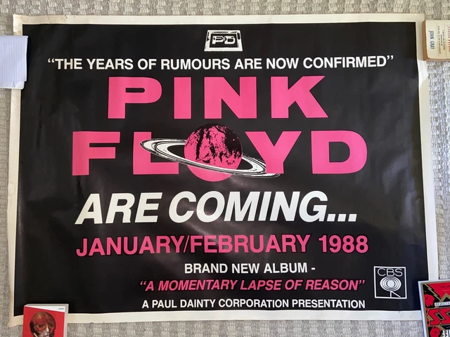 PINK FLOYD 1988 Vintage Original Australian Tour Teaser Poster ...