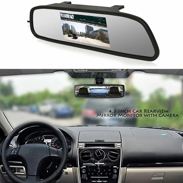 MONITEUR R??TROVISEUR VOITURE Haute R??solution 4 3 Pouces avec ??cran LCD Coule EUR 29,71 ...