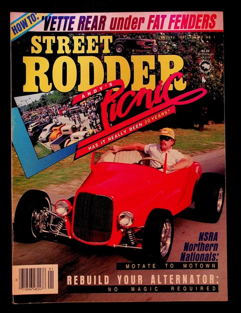 STREET RODDER MAGAZINE January 1987 Vintage Car Hot Rod Corvette Rear ...