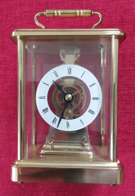 VINTAGE HERMLE SKELETON Quartz Carriage Clock Made in W.Germany ...