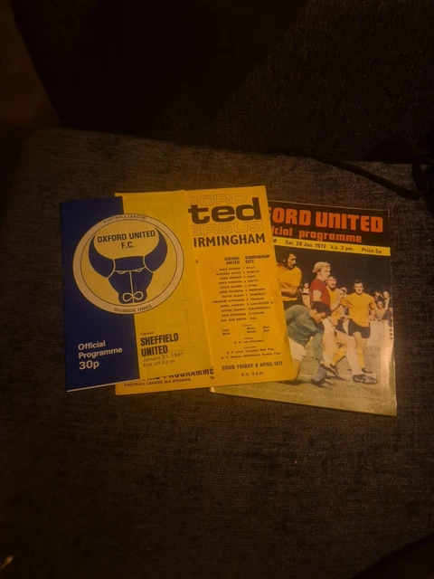OXFORD UNITED FOOTBALL Programmes X3 £1.16 - PicClick UK