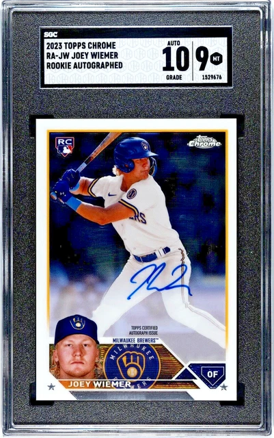 AUTOGRAPHES RECRUE CHROME 2023 #RAJW Joey Wiemer voiture SGC 9/10 EUR ...