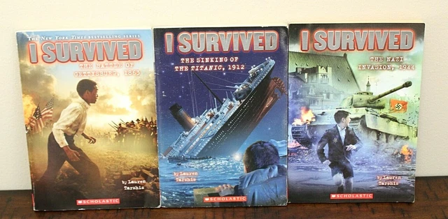 I SURVIVED BOOK LOT Titanic Nazi Titanic Gettysburg 3 Lauren Tarshis ...