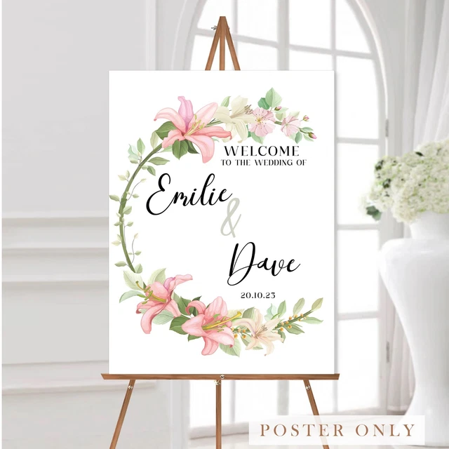CARTELLO MATRIMONIO PERSONALIZZATO poster festa cartello ingresso ...